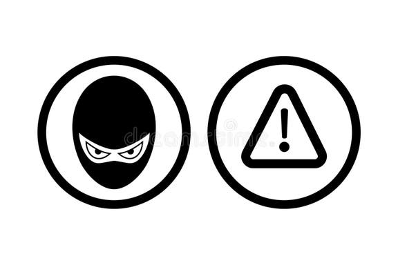 Danger thief symbol stock vector. Illustration of stealing - 280651248