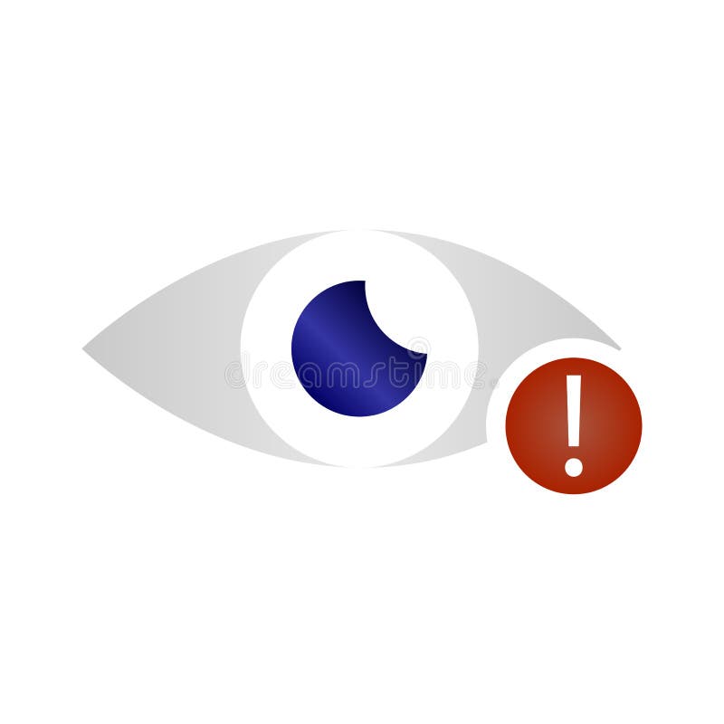Danger To Sight Icon, Warning Concept, Vector Illustration Stock Vector ...