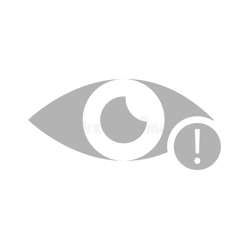 Danger To Sight Icon, Warning Concept, Vector Illustration Editorial ...