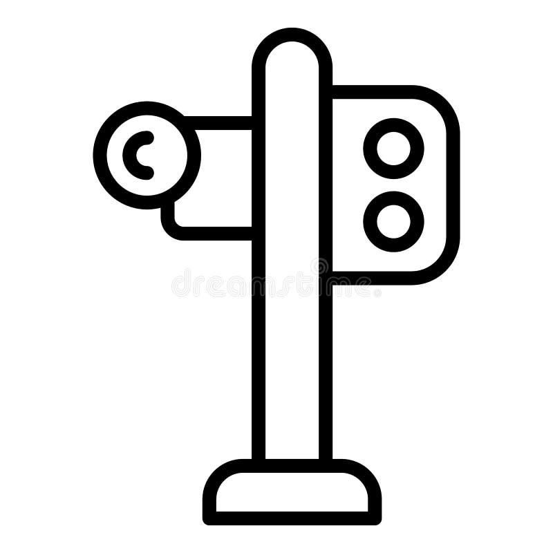 Danger Train Lights Icon Outline Vector. Road Signal Stock Vector ...