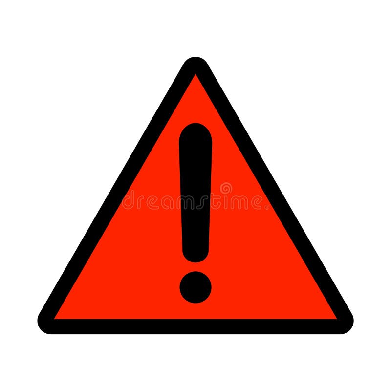 Danger Triangle Orange Background Sign Stock Vector - Illustration of ...