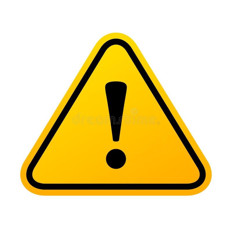 Triangle warning sign stock illustration. Illustration of fail - 24490067