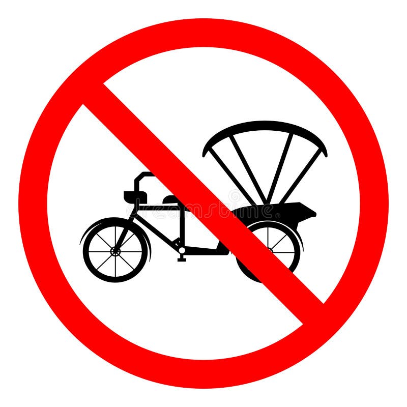 Danger Tricycle Symbol Sign,Vector Illustration, Isolate on White ...