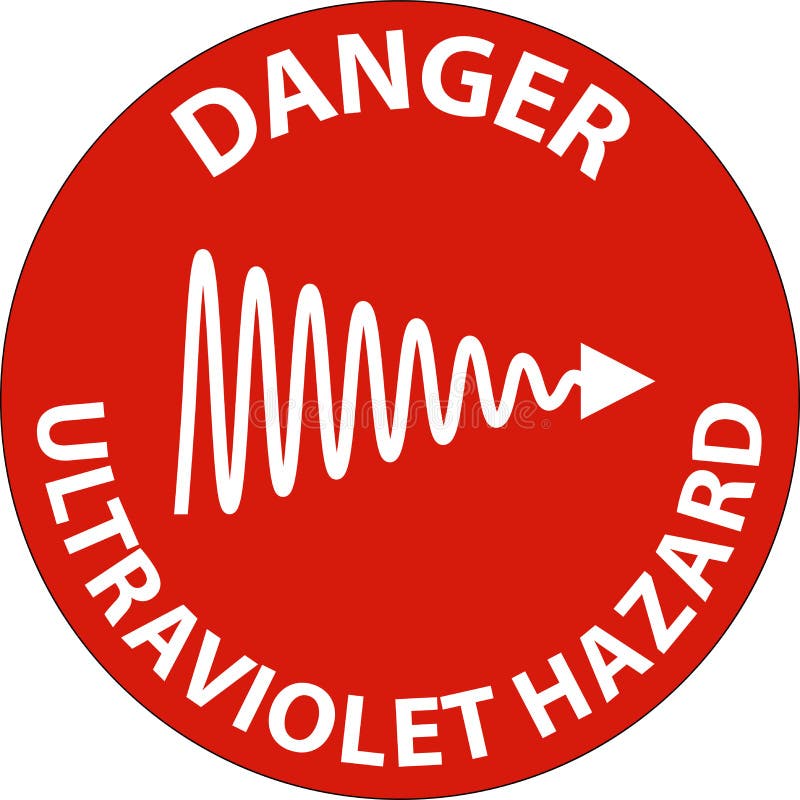 Danger Ultraviolet Light Hazard Label on White Background Stock Vector ...