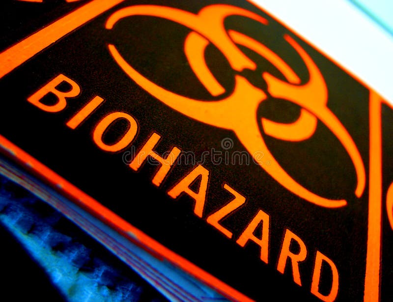 Danger Universal Biohazard Warning Label Stock Image - Image of label ...