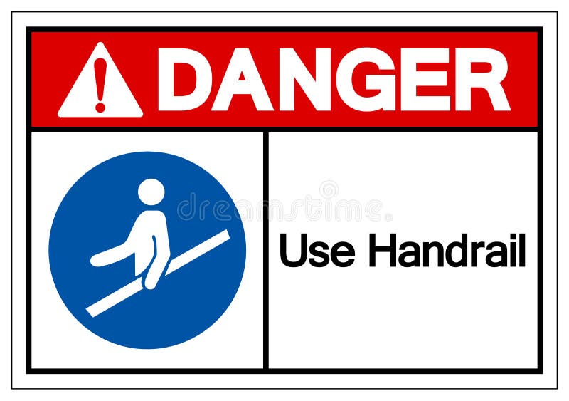 Use Handrail Symbol Sign,Vector Illustration, Isolated on White ...