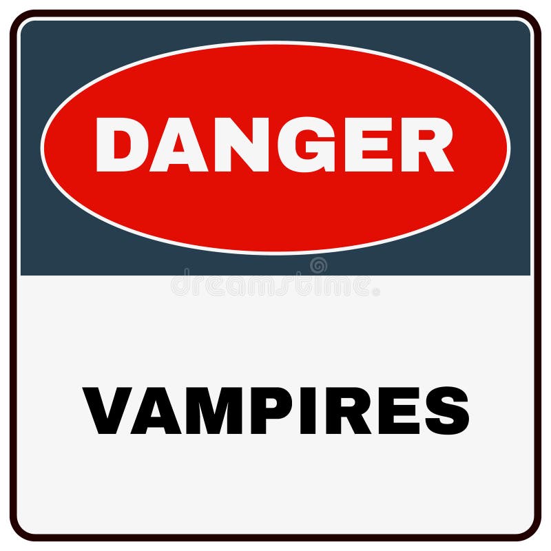 Danger Vampires. Danger Sign. Vector Stock Vector - Illustration of ...