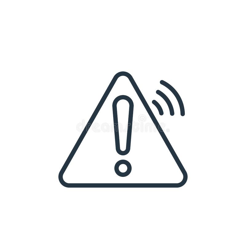 Danger Vector Icon Isolated on White Background. Outline, Thin Line ...