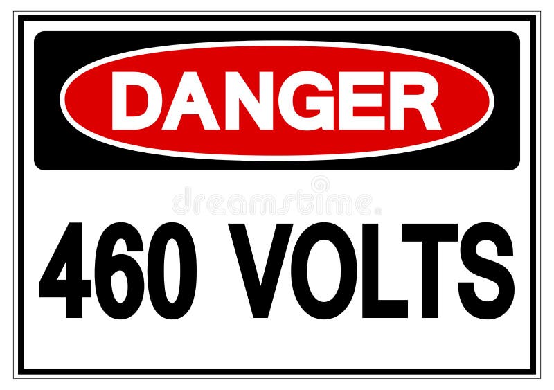 Danger 440 Volts Hazard Warning Signs Stock Vector - Illustration of ...