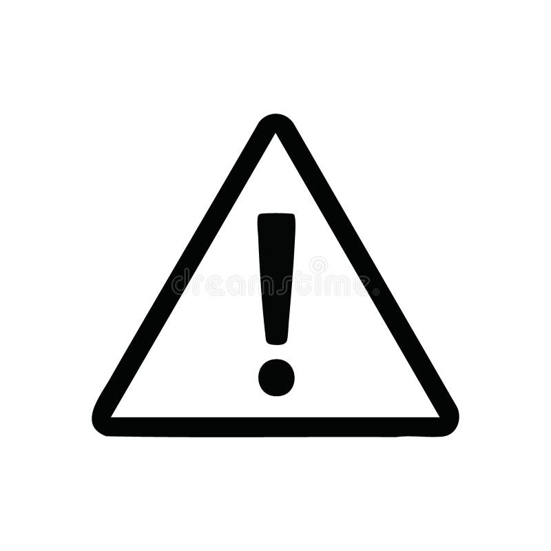 Danger Warning Attention Alert Icon. a Prominent Triangular Emblem ...