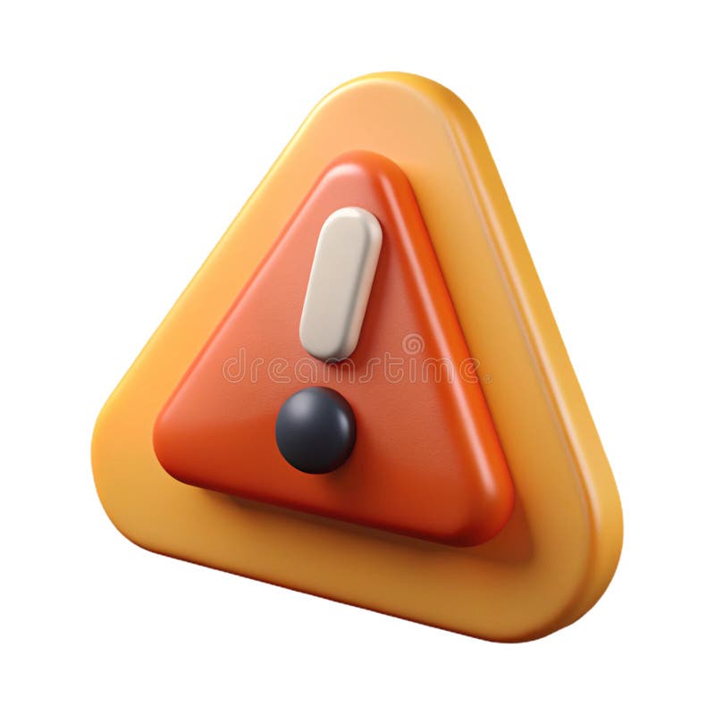Danger Warning 3D Icon stock illustration. Illustration of visual ...