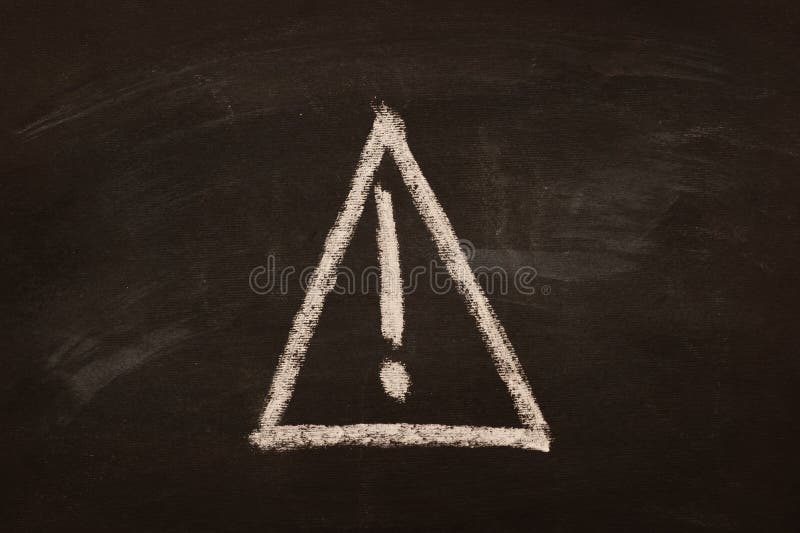 Danger Warning Icon, Attention, Exclamation Mark in Triangle Drawn with ...