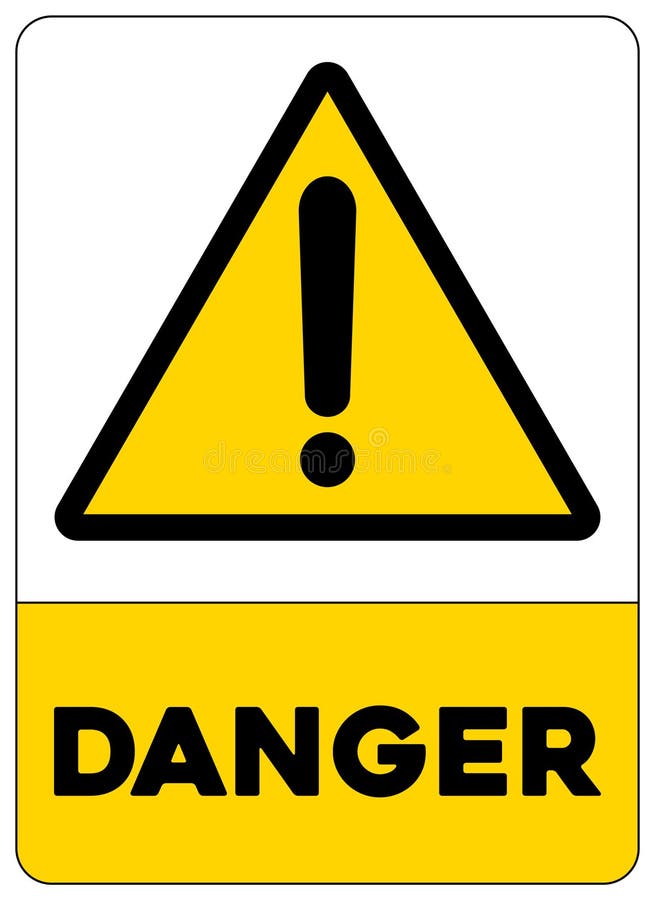 Danger warning sign stock vector. Illustration of power - 372918615