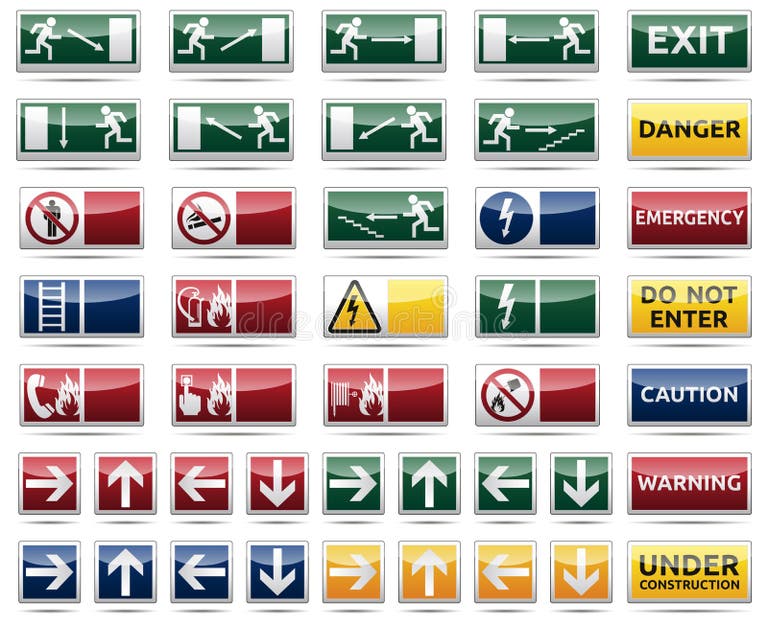 Warning Sign Collection Stock Illustrations – 34,312 Warning Sign ...