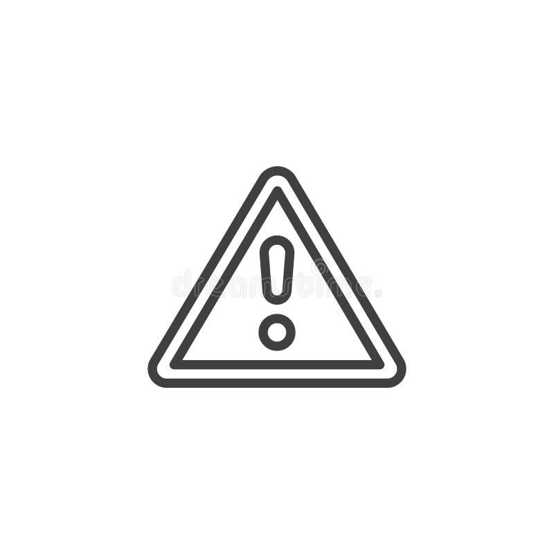 Caution, warning line icon stock illustration. Illustration of thin ...