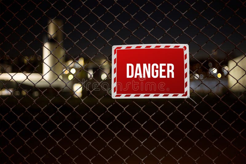 Danger Warning Sign On A Private Property Stock Image - Image of sign ...