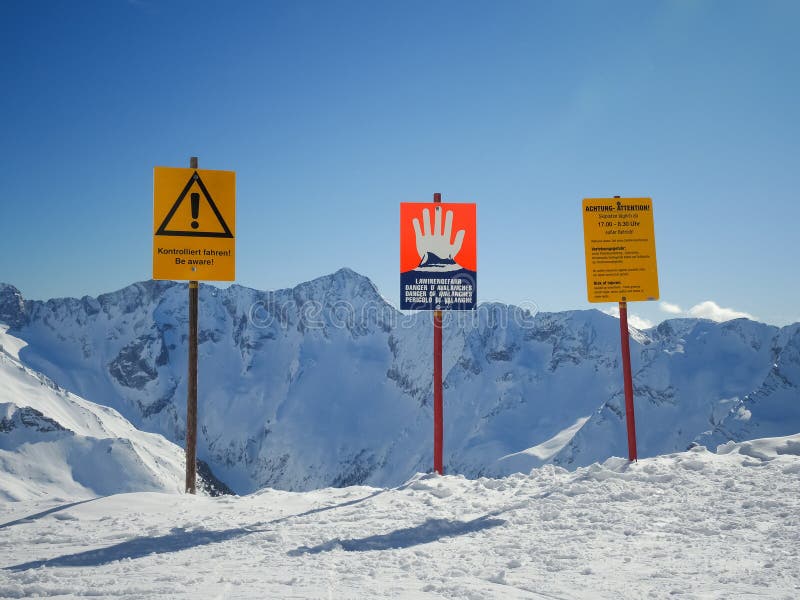Danger - Warning signs stock photo. Image of altitude - 38328222