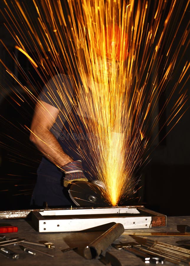 Danger at work stock image. Image of grinding, carpenter - 14878745