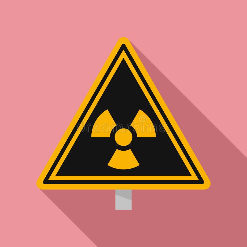 Danger Zone Caution Icon, Flat Style Stock Vector - Illustration of ...