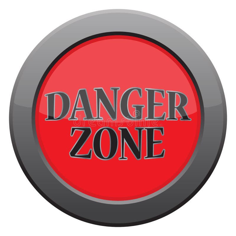 Danger Zone Icon stock illustration. Illustration of zone - 89083359
