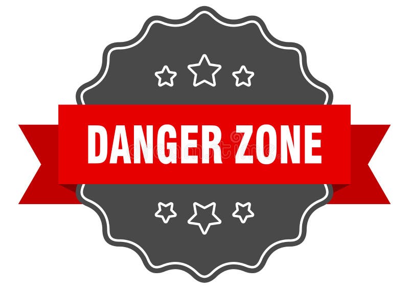 Danger Zone Label. Danger Zone Isolated Seal. Sticker. Sign Stock ...