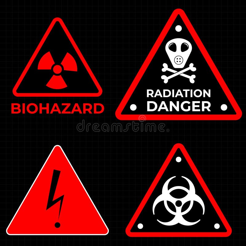 Danger zone warning frame stock illustration. Illustration of hologram ...