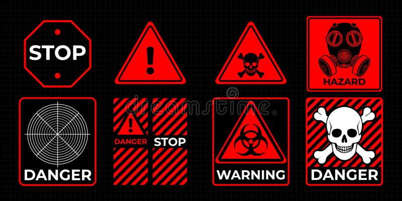 Danger zone warning frame stock illustration. Illustration of system ...