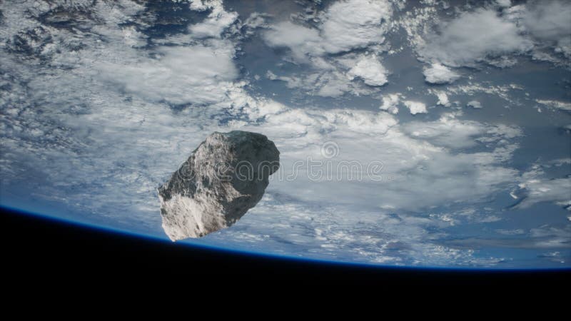 Dangerous Asteroid Approaching Planet Earth Stock Footage - Video of ...