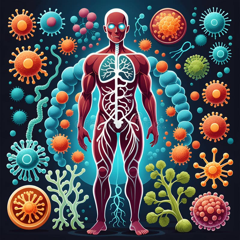 Dangerous Bacteria, AI-Generatet Stock Illustration - Illustration of ...