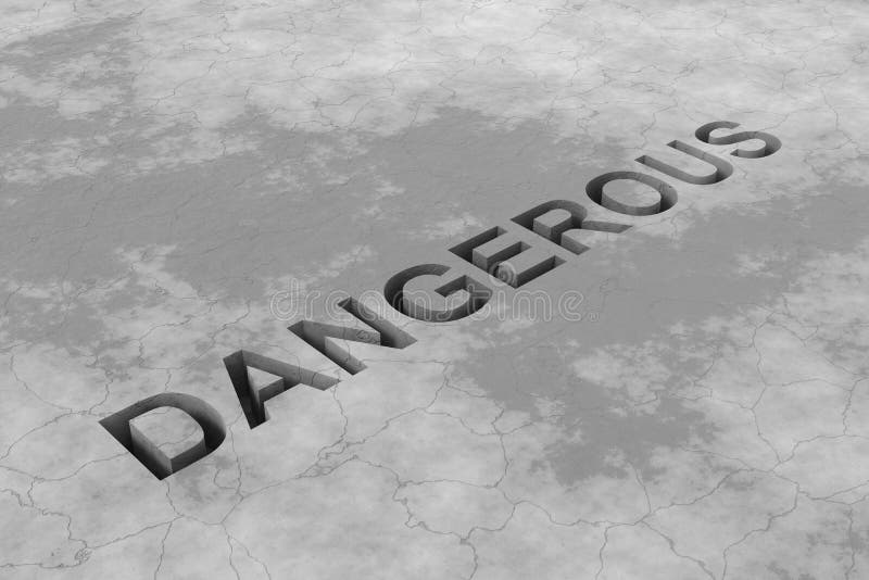 Dangerous Banner Background Design. 3d Rendering Stock Illustration ...