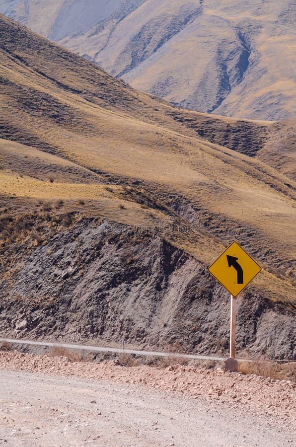 Dangerous bend stock photo. Image of city, sign, road - 12694700