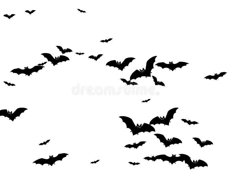 Dangerous Black Bats Group Isolated on White Stock Vector ... Dangerous Black Bats Group Isolated on White Stock Vector ...
