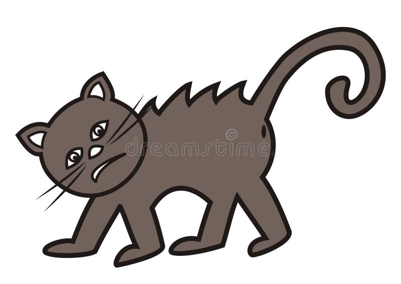 Dangerous Kitten, One Animal, Vector Illustration Stock Vector ...
