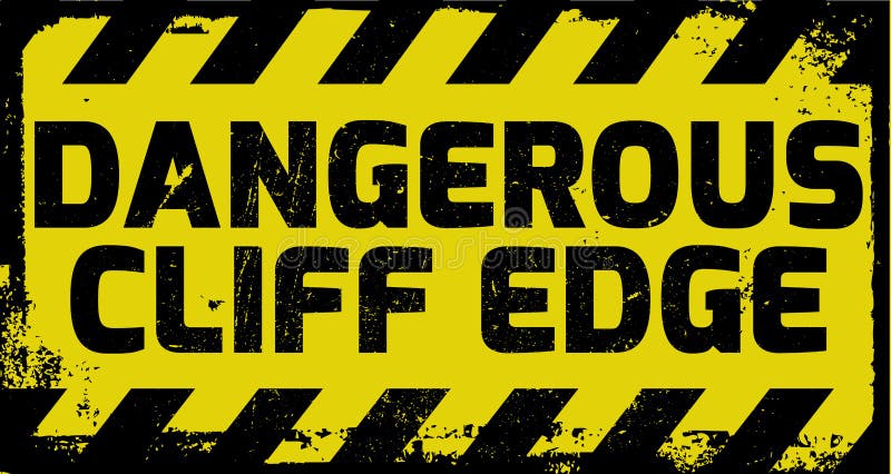 Stop Sign Cliff Edge Stock Illustrations – 13 Stop Sign Cliff Edge ...