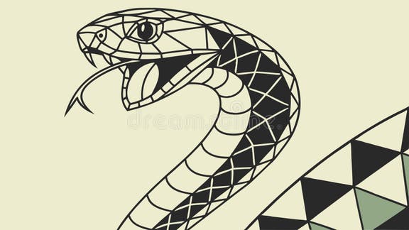 Dangerous Cobra Snake Vector, Abstract Geometric Pattern, Vector Design ...