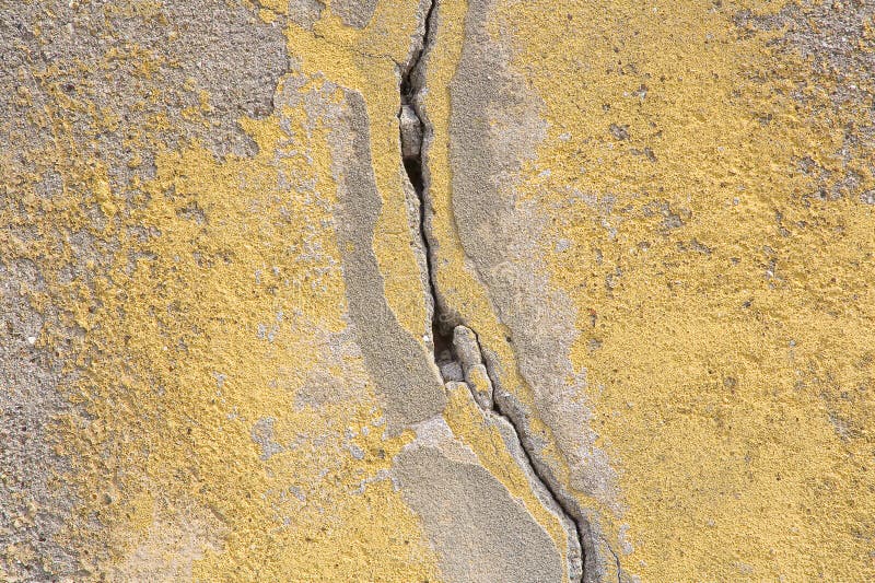 Dangerous Cracked Old Wall with Damaged Plaster Caused by Structural ...