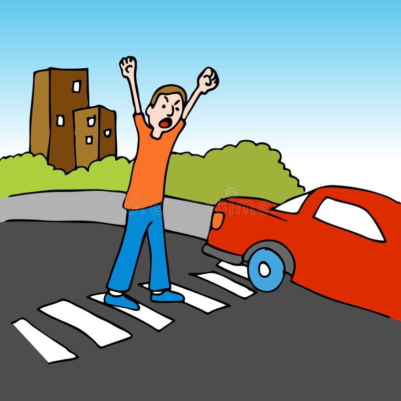 Dangerous Crosswalk stock vector. Illustration of safety - 18784110