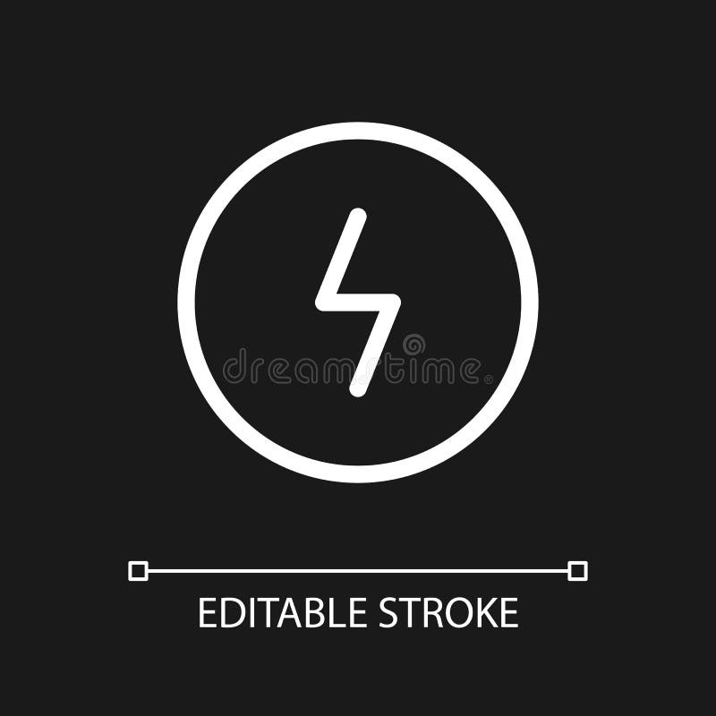 Dangerous Current Pixel Perfect White Linear Ui Icon for Dark Theme ...