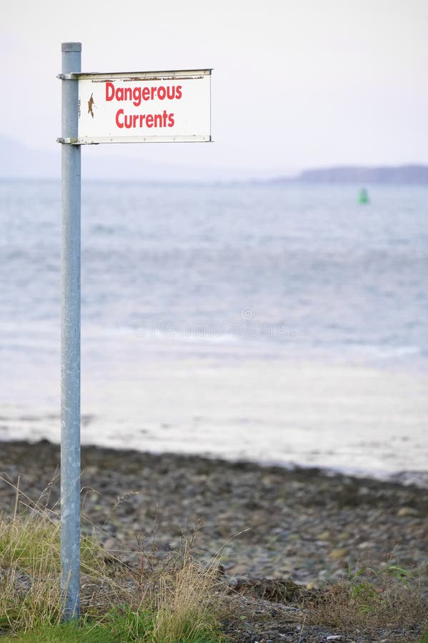 Dangerous Currents at Sea Sign Under Bridge Stock Image - Image of information, boat: 202640337