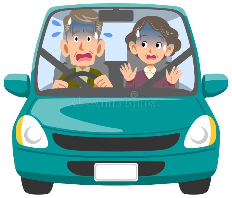 Dangerous Driving by the Elderly Stock Vector - Illustration of grandma ...