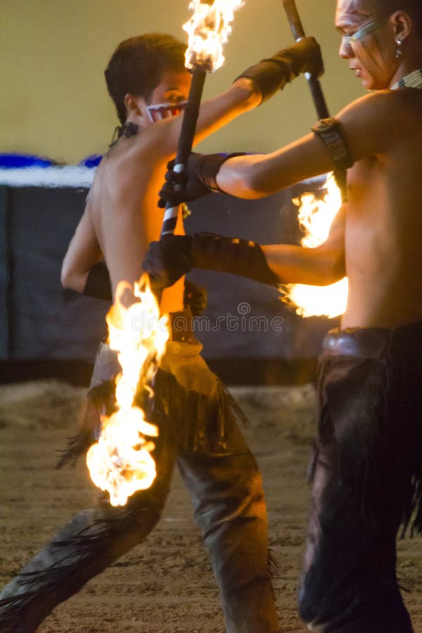 Dangerous fiery show editorial photo. Image of danger - 85158121