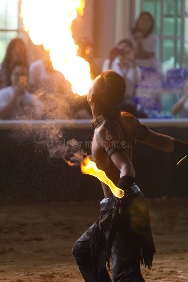 Dangerous fiery show editorial stock image. Image of fiery - 85189699