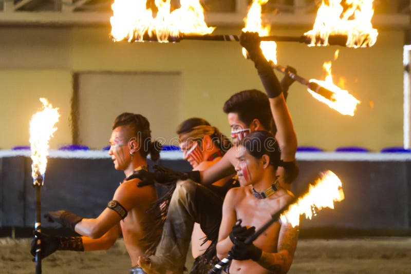 Dangerous fiery show editorial photography. Image of dark - 85189737