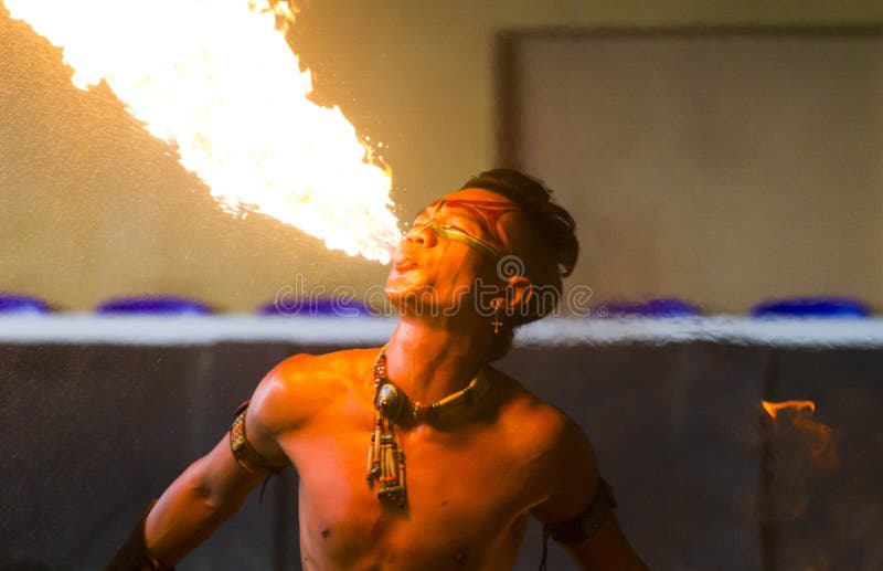 Dangerous fiery show editorial stock photo. Image of performance - 85190508