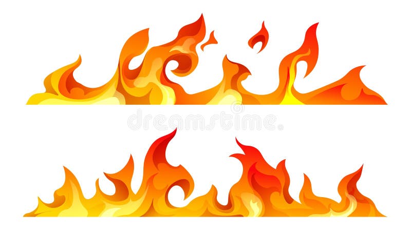 Burning Flames, Fire or Explosion Icons Vector Stock Vector ...