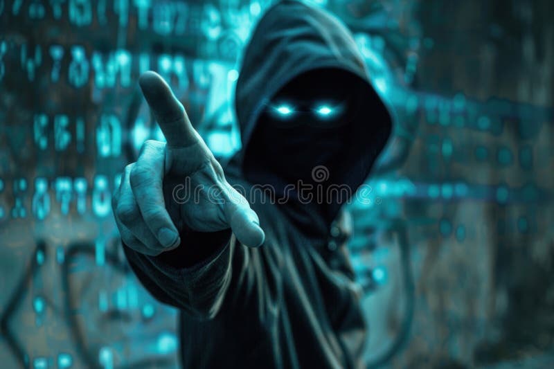 Dangerous Hacker Stealing Data Concept Generative Ai Stock Image Image Of Backlit Crime