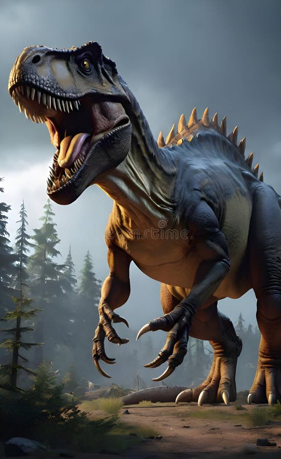 Dangerous Historical T Rex Ai Generated. Stock Illustration ...