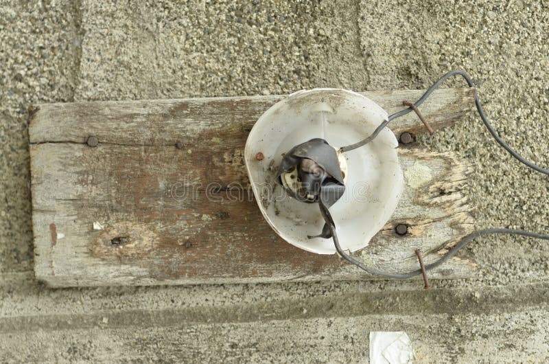 Dangerous Home Made Electrical Light Switch in the Philippines Stock ...