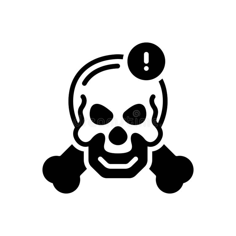 Black Solid Icon for Dangerous, Danger and Peril Stock Vector ...