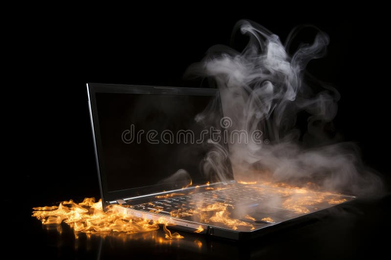 Overheating Laptop Stock Illustrations – 247 Overheating Laptop Stock ...